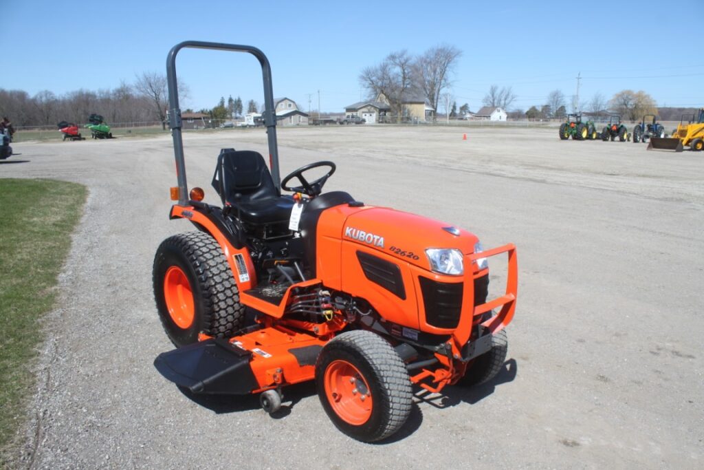 Kubota B2620 4wd compact tractor, mid mount 54″ mower, turf tires ...