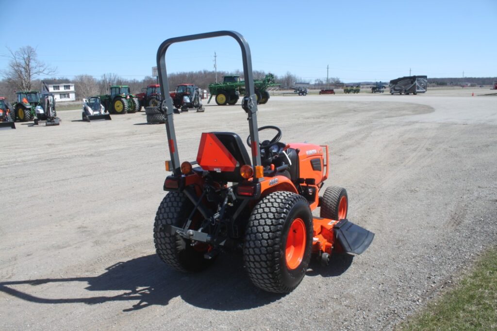 Kubota B2620 4wd compact tractor, mid mount 54″ mower, turf tires ...